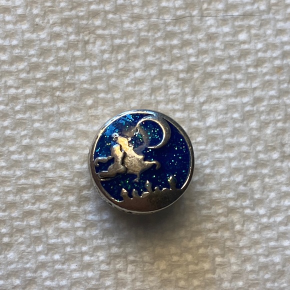 Pandora | Jewelry | Disney Pandora Aladdin Charm Blue And Silver | Poshmark